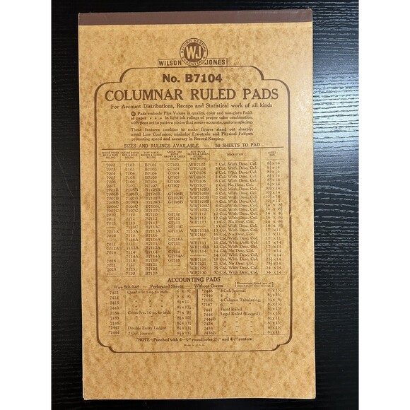 Wilson Jones | Office | Set Of 2 Vtg Columnar 4 Pages Wilson Jonesreceipt Book Rediform 4337 To ...